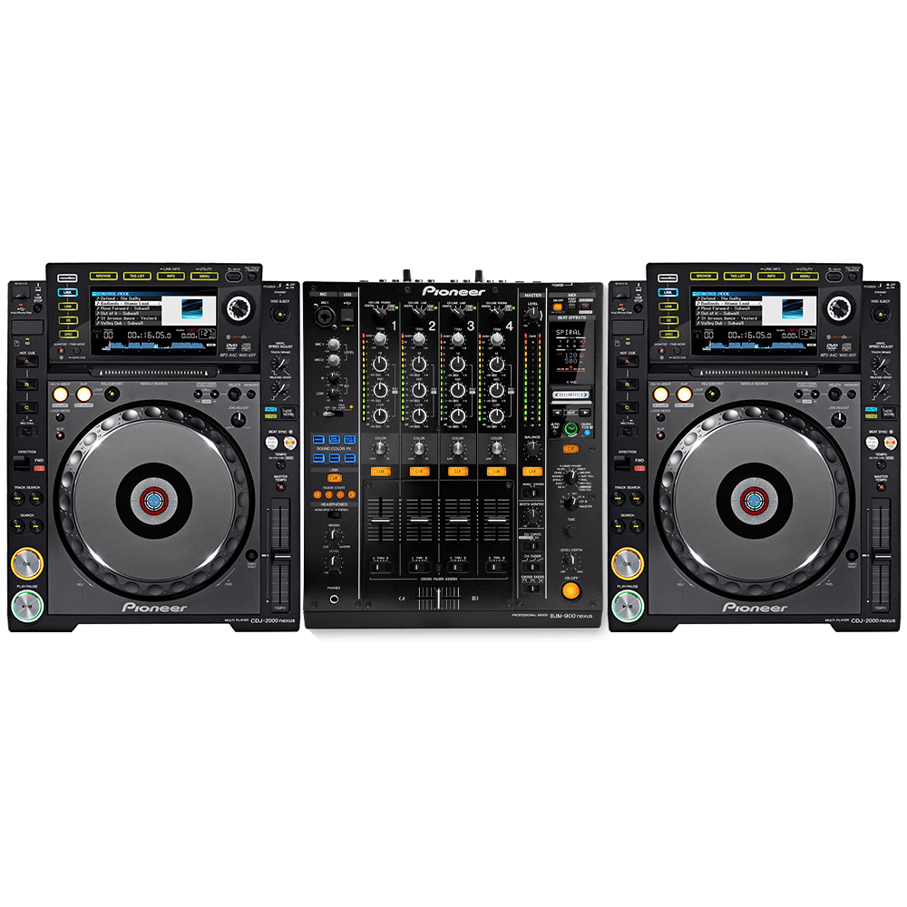 2 x Pioneer CDJ 2000 NXS, 1 x pioneer DJM 900 in cases - Crew Licht en ...