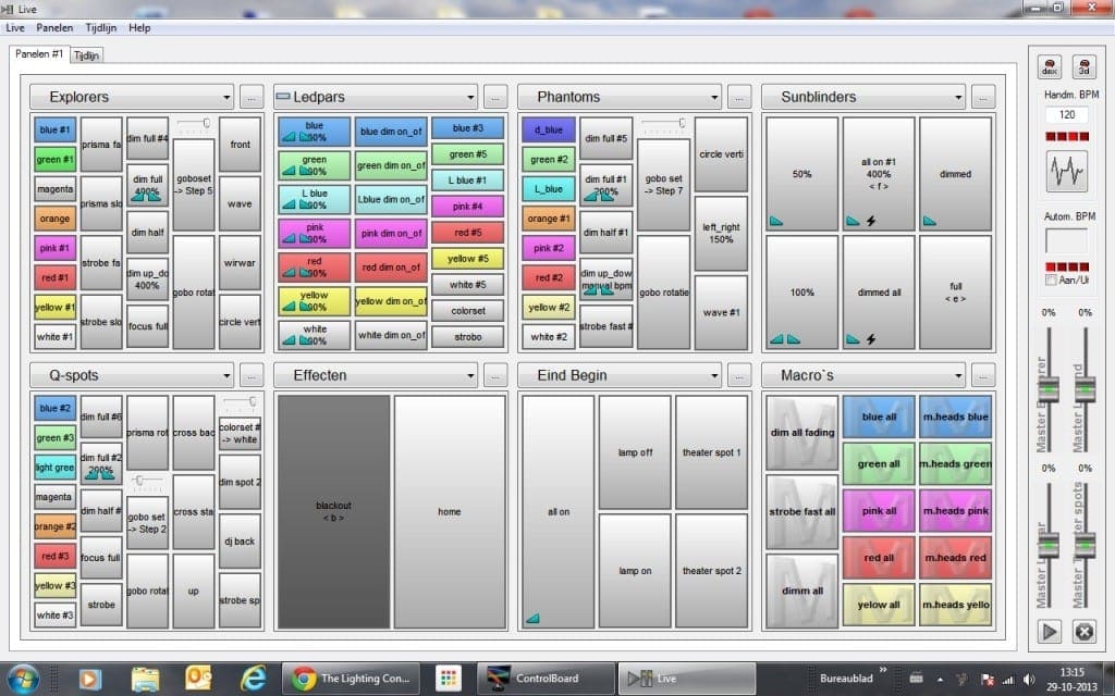 Laptop met Sweetlight DMX software en dongel - Crew Licht en Geluid